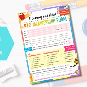 EDITABLE PTO Flyer Package, Printable School Pto Information Form ...