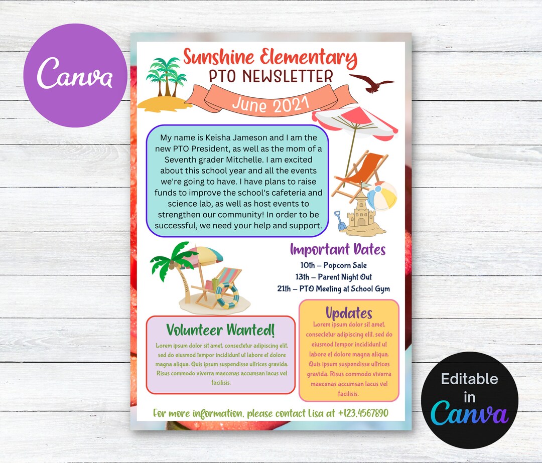 JUNE PTO Newsletter Flyer, School Valentine Event, Why Volunteer School ...