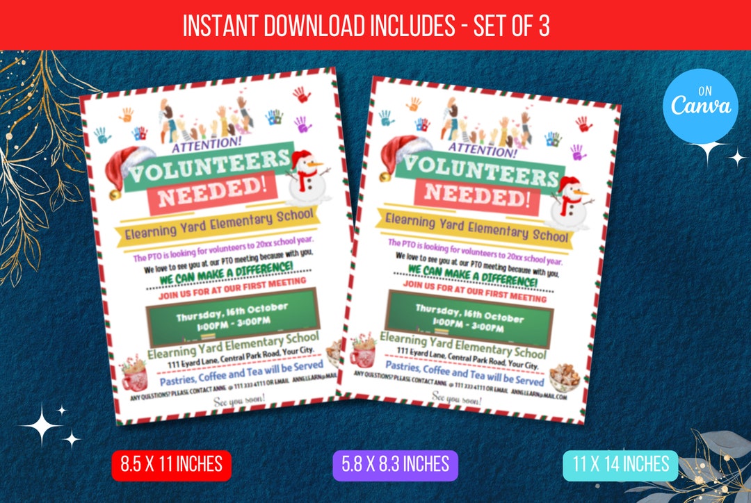 EDITABLE Volunteer Recruitment Flyer, Volunteers Needed Flyer Template ...
