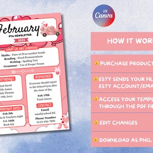 EDITABLE February Newsletter Template, Classroom Printable Handout ...