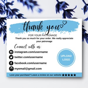Etsy Thank You Cards, Poshmark Thank You Note Template, Business Thank ...