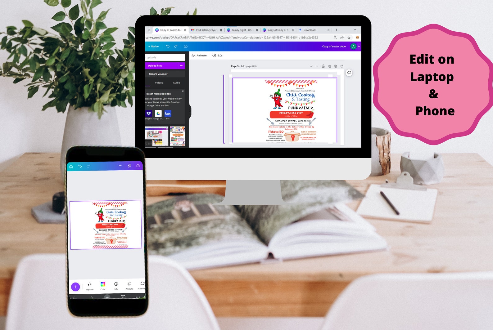 EDITABLE Book Fair Flyer Printable School Fundraiser Invitation ...