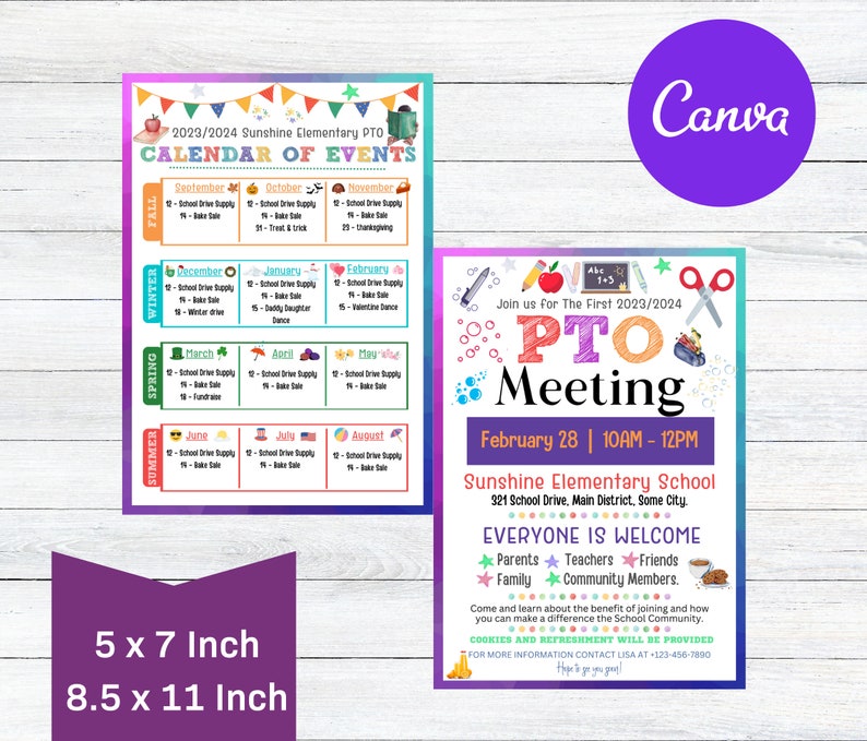 PTO Bundle, Pto/pta Information Meeting Flyer, Why Join the PTO, Pto ...