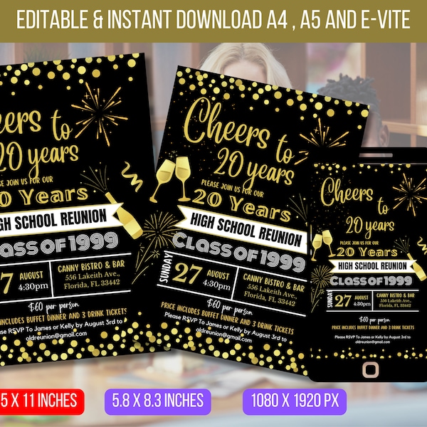 50th Class Reunion Invitation - Etsy