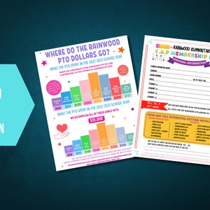 EDITABLE PTO Flyer Package, Printable School Pto Information Form ...