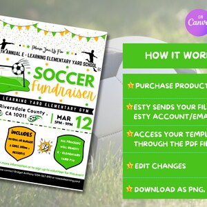 Editablesoccer Fundraiser Flyer, School Community Benefit Poster ...