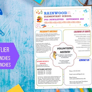 Editable PTO Flyer Bundle, Printable School PTO Information Forms ...