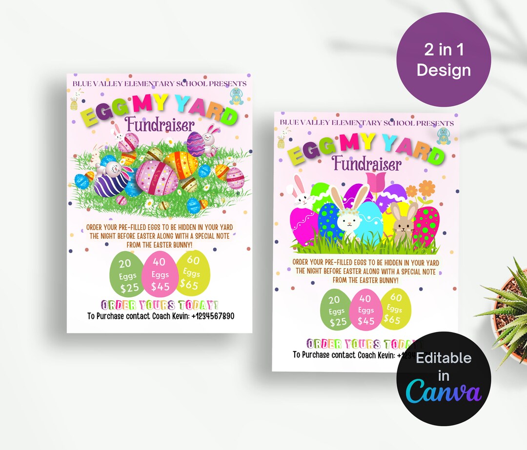 Egg My Yard Event Flyer Printable, Editable Egg Event Easter Bunny ...