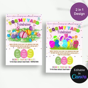 Egg My Yard Event Flyer Printable, Editable Egg Event Easter Bunny ...