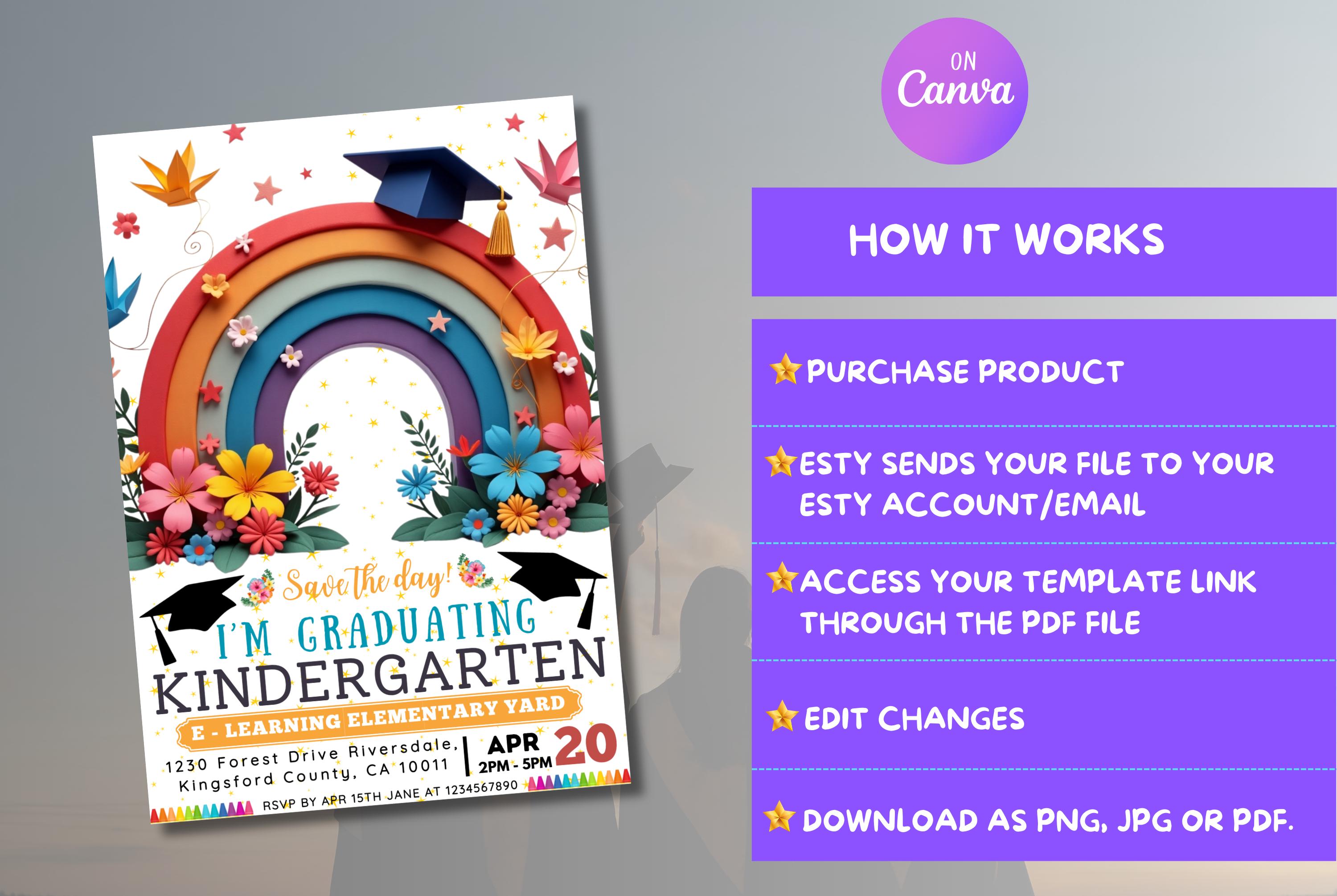 EDITABLE Kindergarten Graduation Bundle, Kindergarten Preschool Grad ...