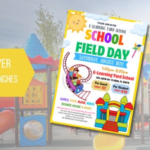 EDITABLE School Field Day Flyer, School Family Benefit Carnival ...