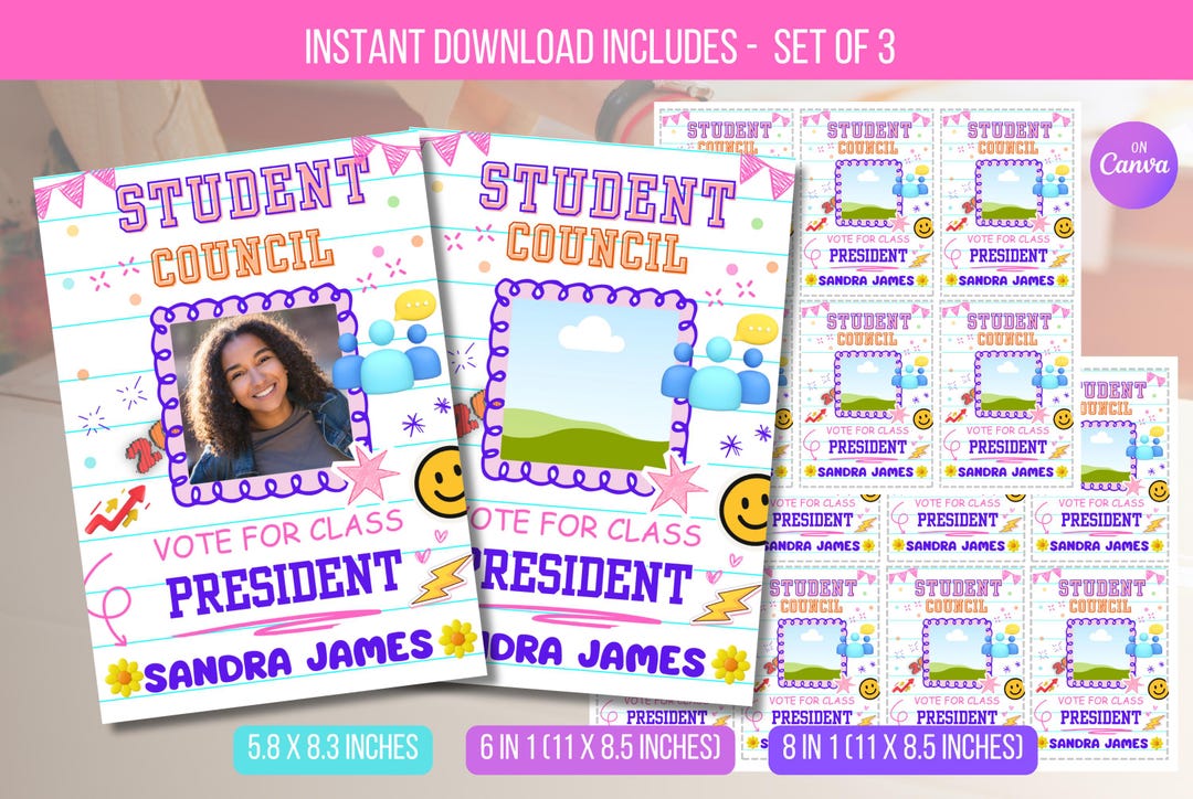 EDITABLE Student Council Campaign Flyer, School Election Flyer ...