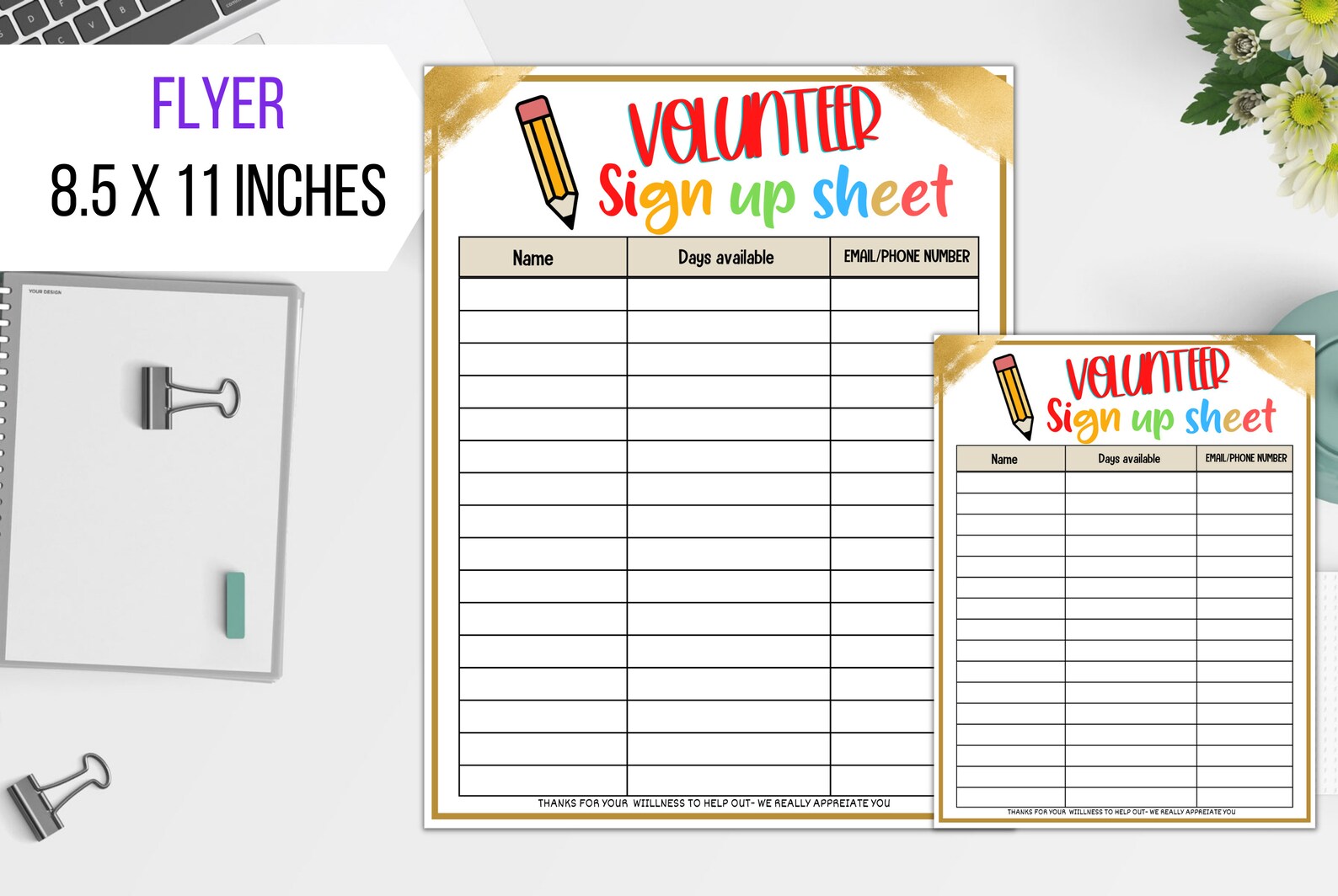 Teacher Volunteer Printable School Pto Pta Sign up Sheet - Etsy