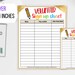 Teacher Volunteer Printable, School Pto Pta Sign up Sheet, Volunteer ...