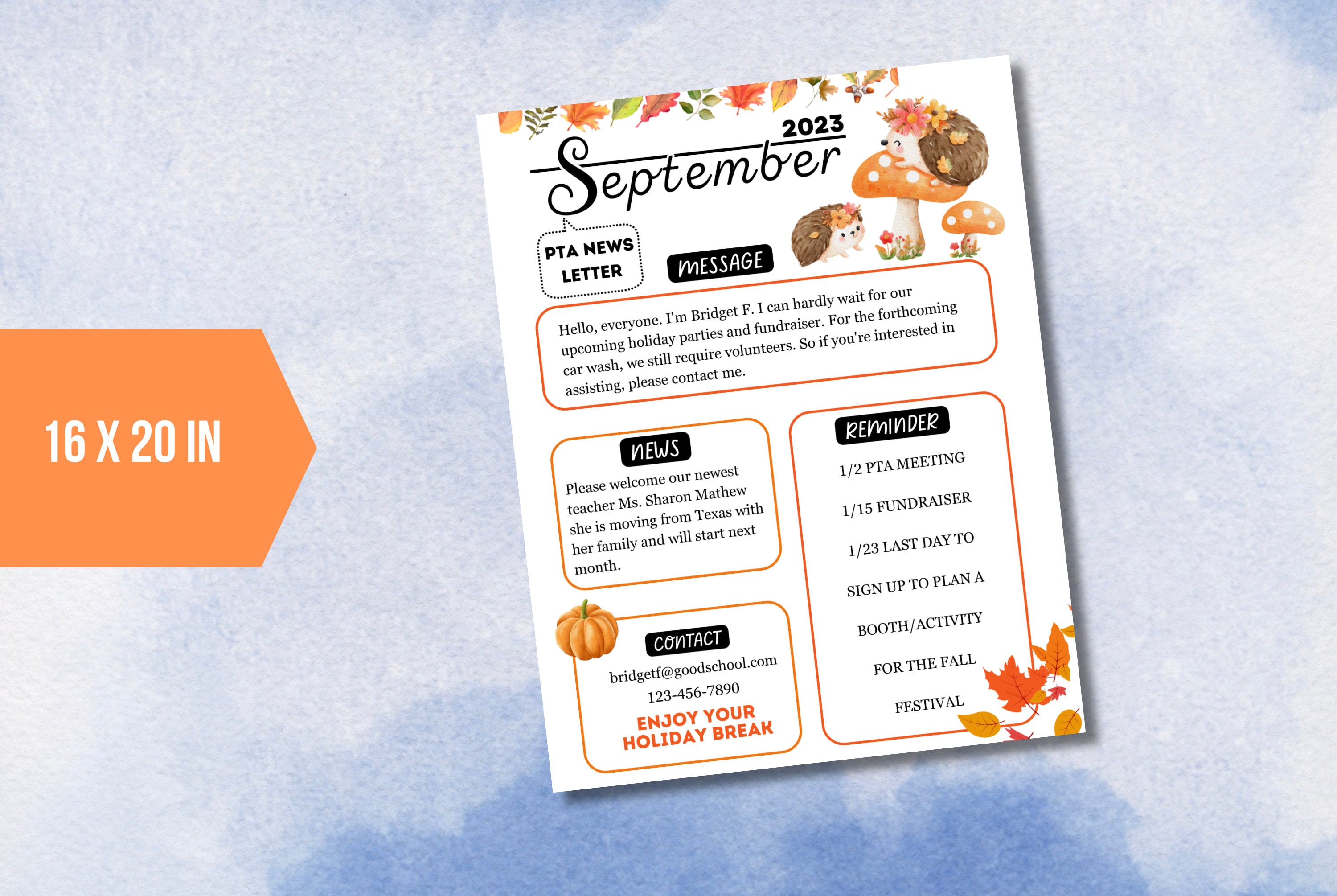 EDITABLE September Newsletter Template Classroom Printable - Etsy