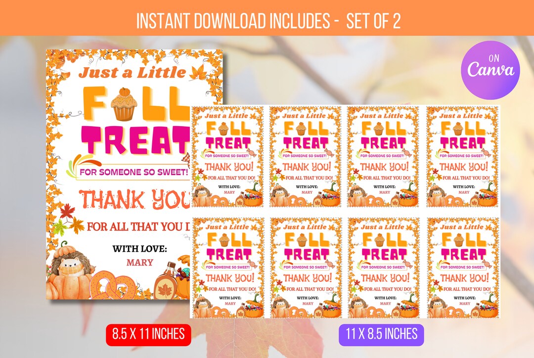 EDITABLE Fall Thank You Tags, Happy Thanksgiving Gift Tags Appreciation ...