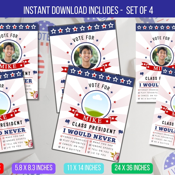 Class President Poster Ideas - Etsy