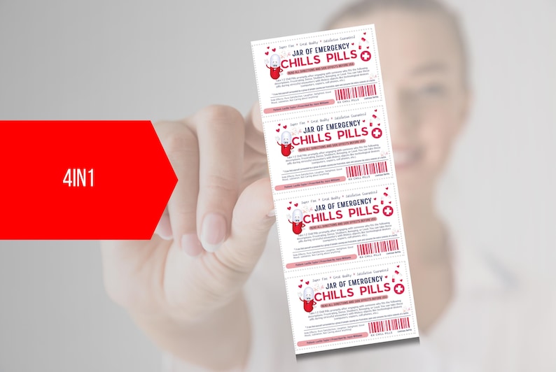 EDITABLE Chill Pill Label, Funny Gag Gift Professional Office Gift ...