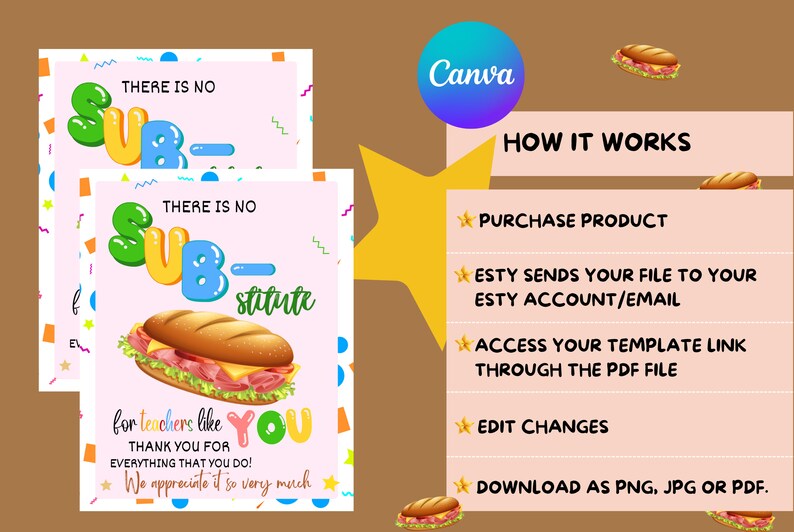 Printable Sub Sandwich Gift Tag, Bo Sub-statute for You Gift Tag ...