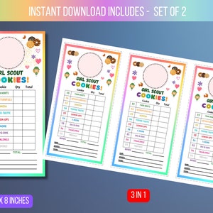 EDITABLE Girl Scout Cookie Door Hanger, Cookie Form, LBB and ABC Baker ...