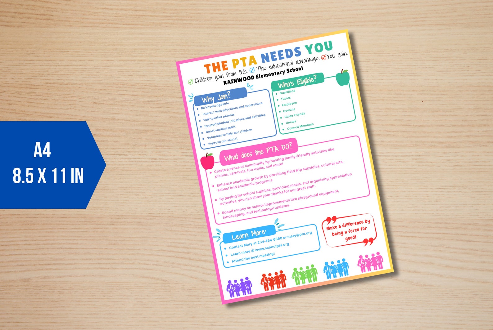 EDITABLE Join PTA Handout Flyer, School Information Meeting Flyer, Why ...