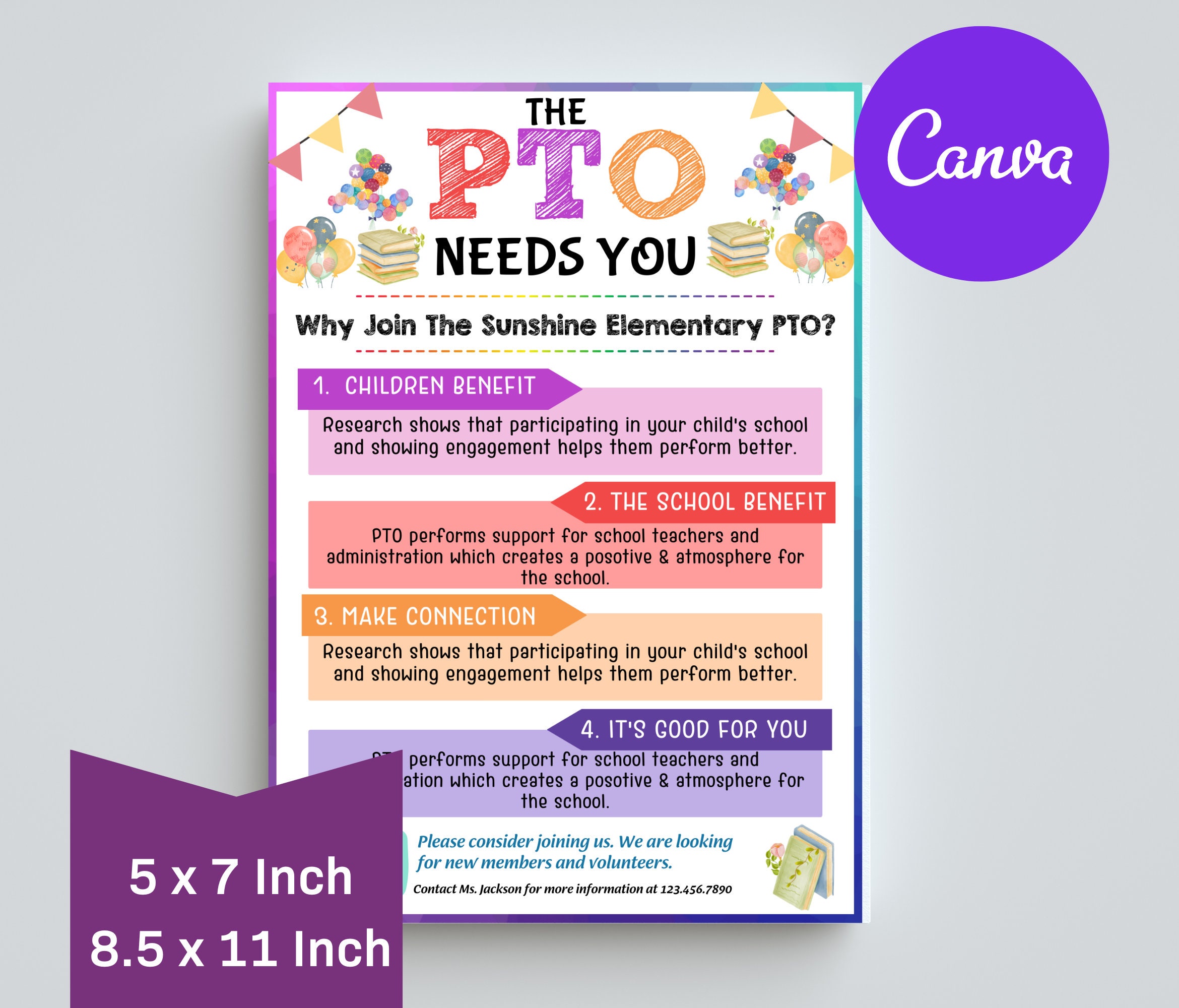 Did You Know the Pto Pta Does That Flyer Why Join the PTO - Etsy