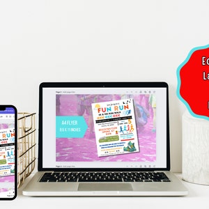EDITABLE Color Run Invitation Flyer, School Community Fundraiser Event ...
