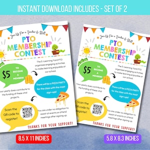EDITABLE PTO Membership Contest Flyer Template, PTA Membership ...