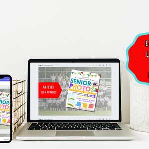 EDITABLE Senior School Photos Flyer, Graduation Photography, Printable ...