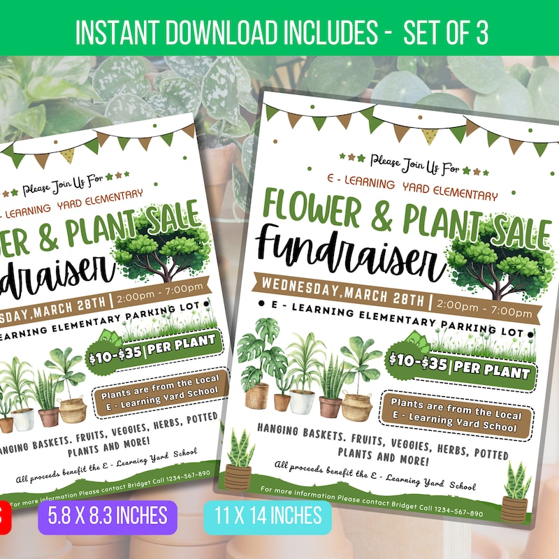 Plant Sale Flyer - Etsy