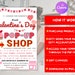 EDITABLE Valentine's Day Pop up Shop Flyer, Valentine's Day Shopping ...