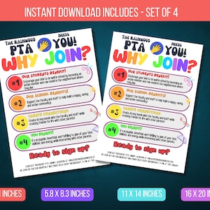 EDITABLE Why Join the PTA, Pto Pta Recruitment Flyer, Why Join the Pta ...