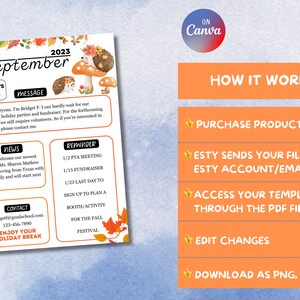 EDITABLE September Newsletter Template, Classroom Printable Handout ...