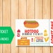 EDITABLE Hotdog Fundraiser Flyer With Ticket, Printable PTA, PTO ...