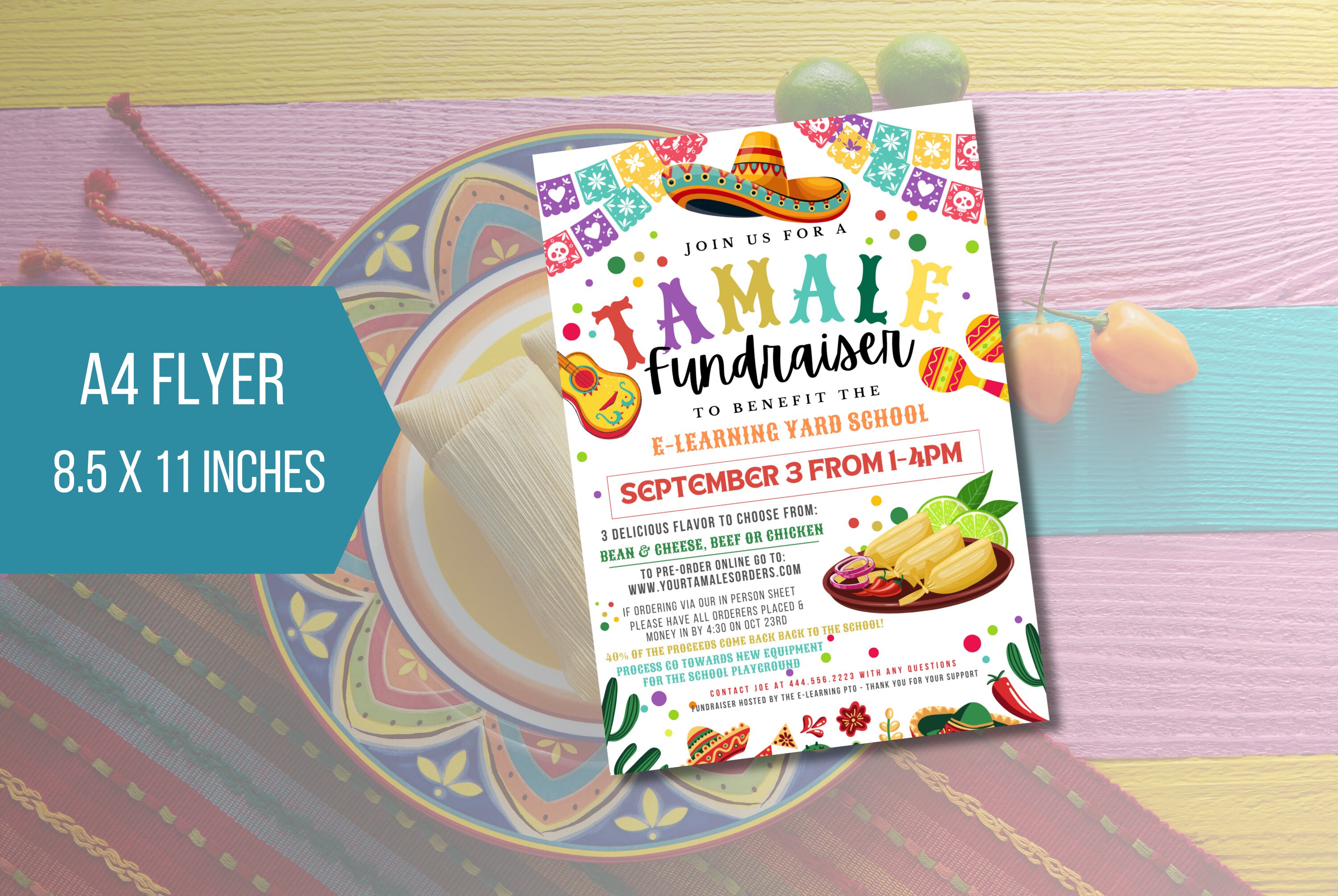 EDITABLE Tamale Fundraiser, Mexican Food Dinner Night Event, PTO PTA ...