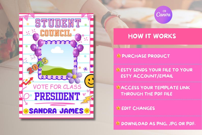EDITABLE Student Council Campaign Flyer, School Election Flyer ...