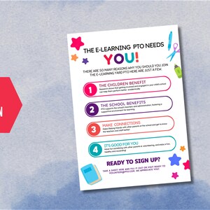 EDITABLE PTO PTA Recruitment Flyer, Pto/pta Parent Newsletter ...