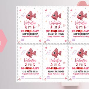 EDITABLE You Are O'fish'ally Awesome, Valentines Goldfish Gift Tags ...