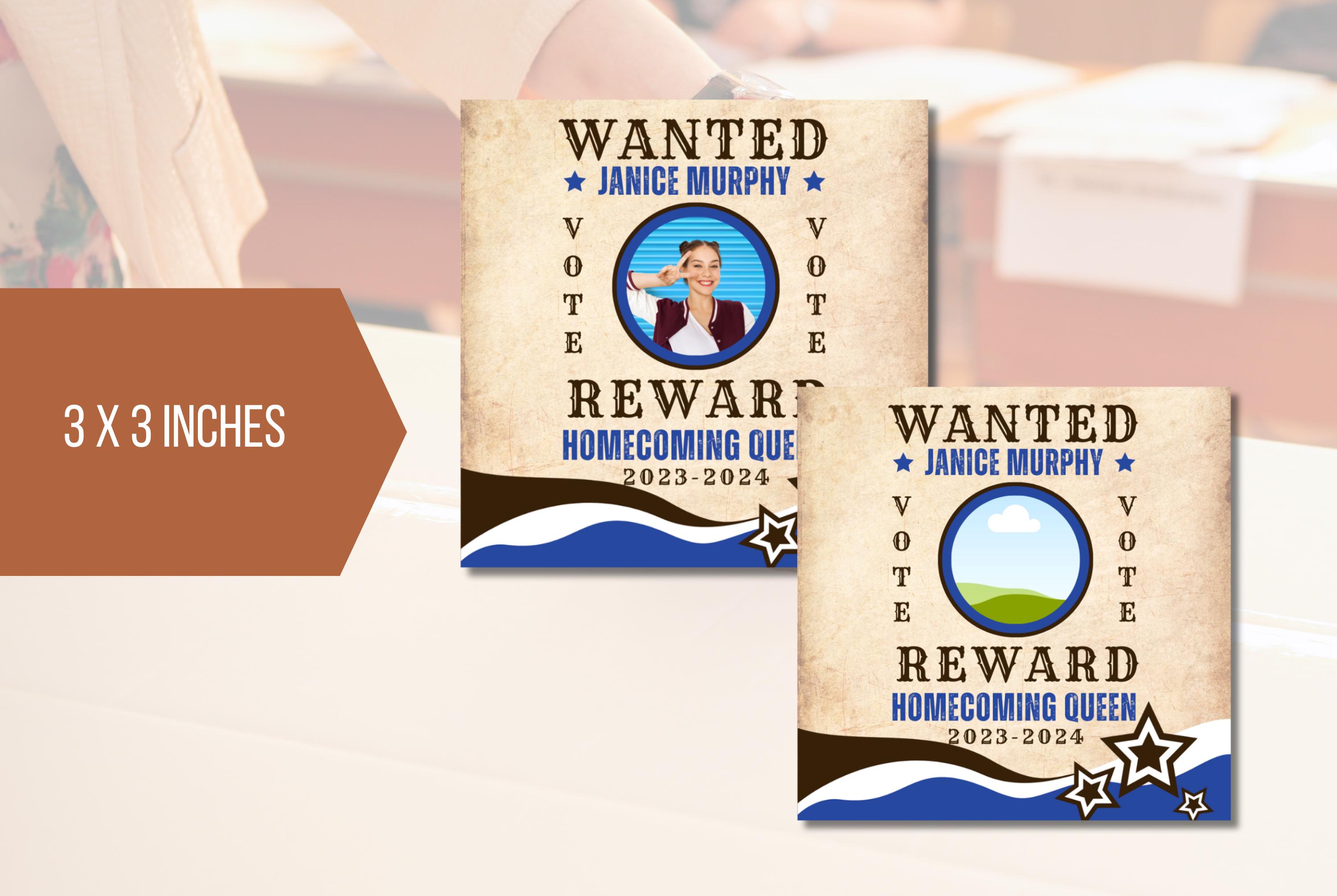 EDITABLE Presidential Campaign Poster, WANTED Homecoming Queen ...
