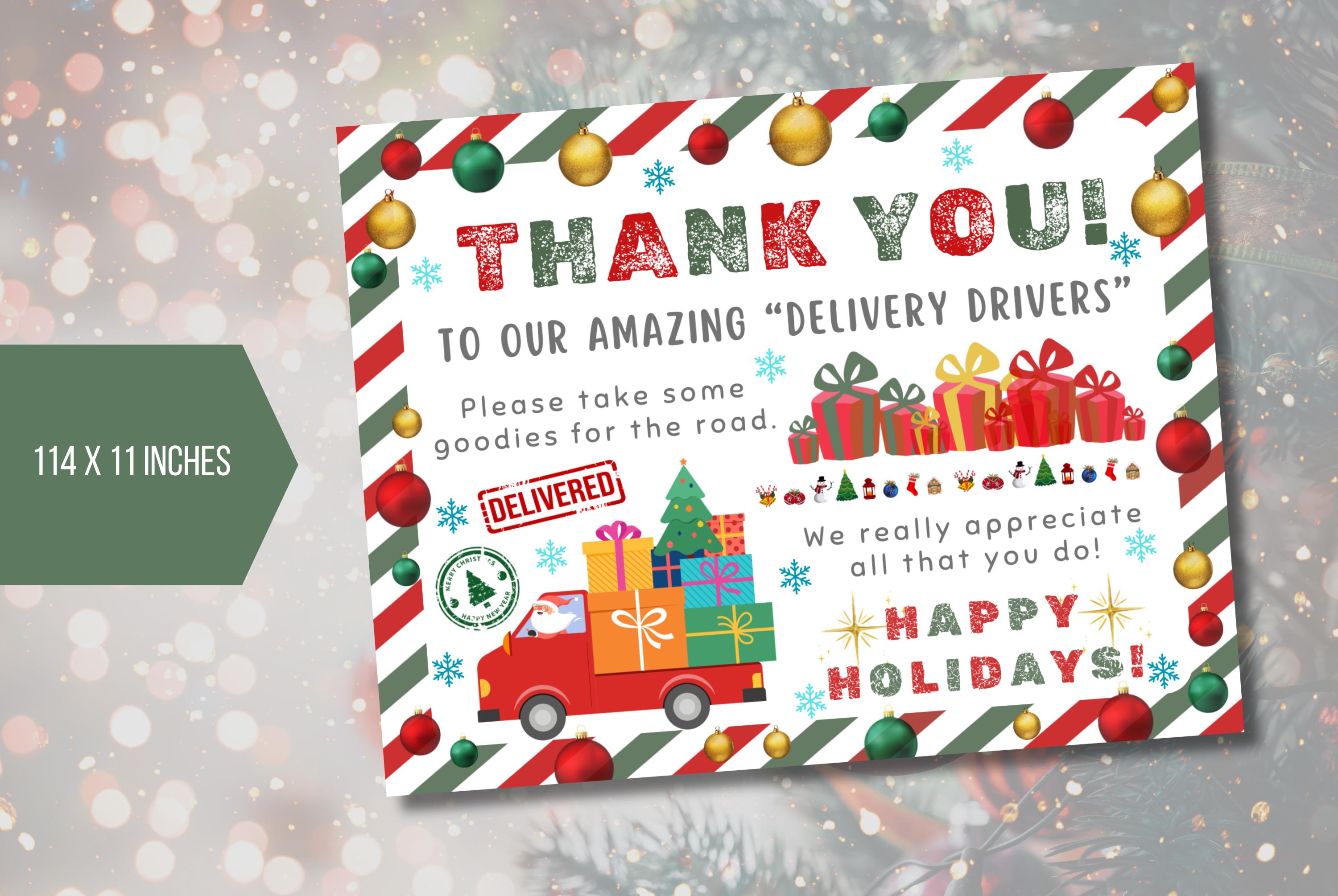 EDITABLE Delivery Driver Snack Sign, Delivery Driver Sign, Thank You ...