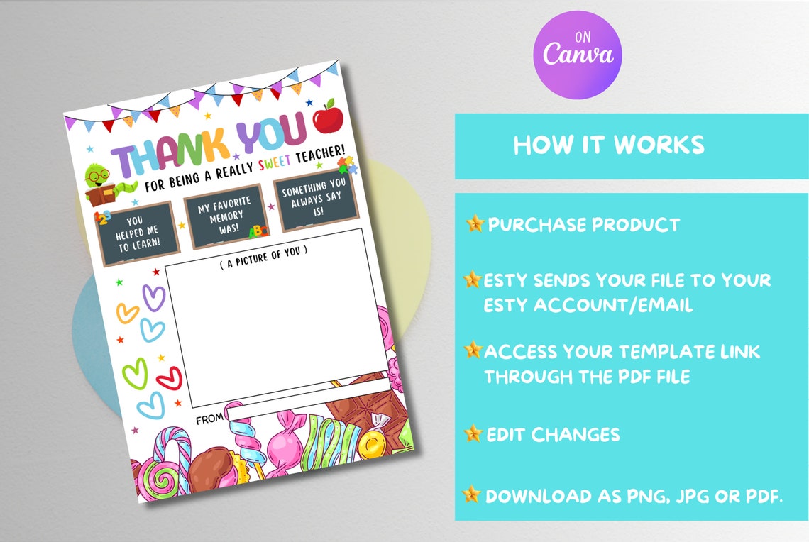 EDITABLE Classroom Teacher Survey Sheet, Teacher Thank You Page Teacher ...