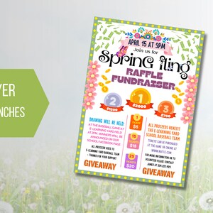 EDITABLE Spring Fling Raffle Fundraiser, Easter Festival Fundraiser ...