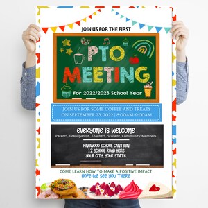 EDITABLE PTO PTA Meeting Handout Flyer, School Fundraiser Event ...