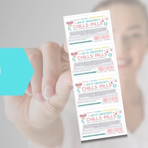 EDITABLE Chill Pill Label, Funny Gag Gift Professional Office Gift ...