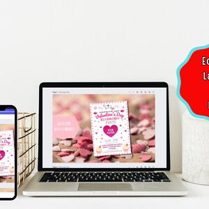 EDITABLE Valentines Day Classroom Party Flyer, Fundraiser PTO Flyer PTA ...