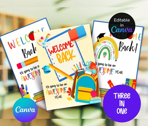 Printable Welcome Back to School Art Rainbow Back 2 School - Etsy Canada