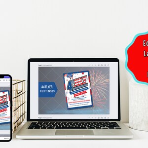 EDITABLE 4th of July Parade Flyer Invitation, People Family Parade ...