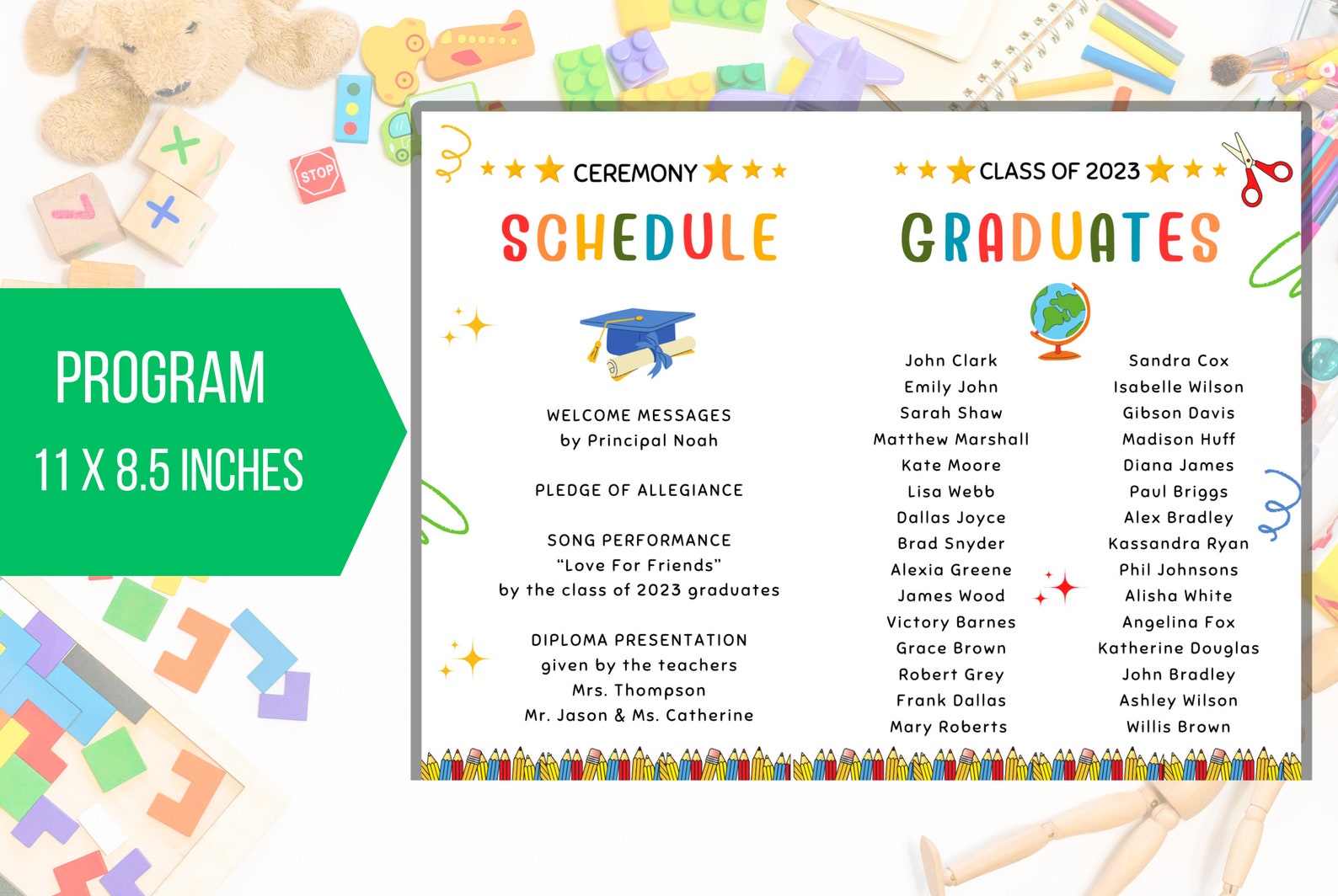 EDITABLE Kindergarten Graduation Set, Evite, Invite Printable ...
