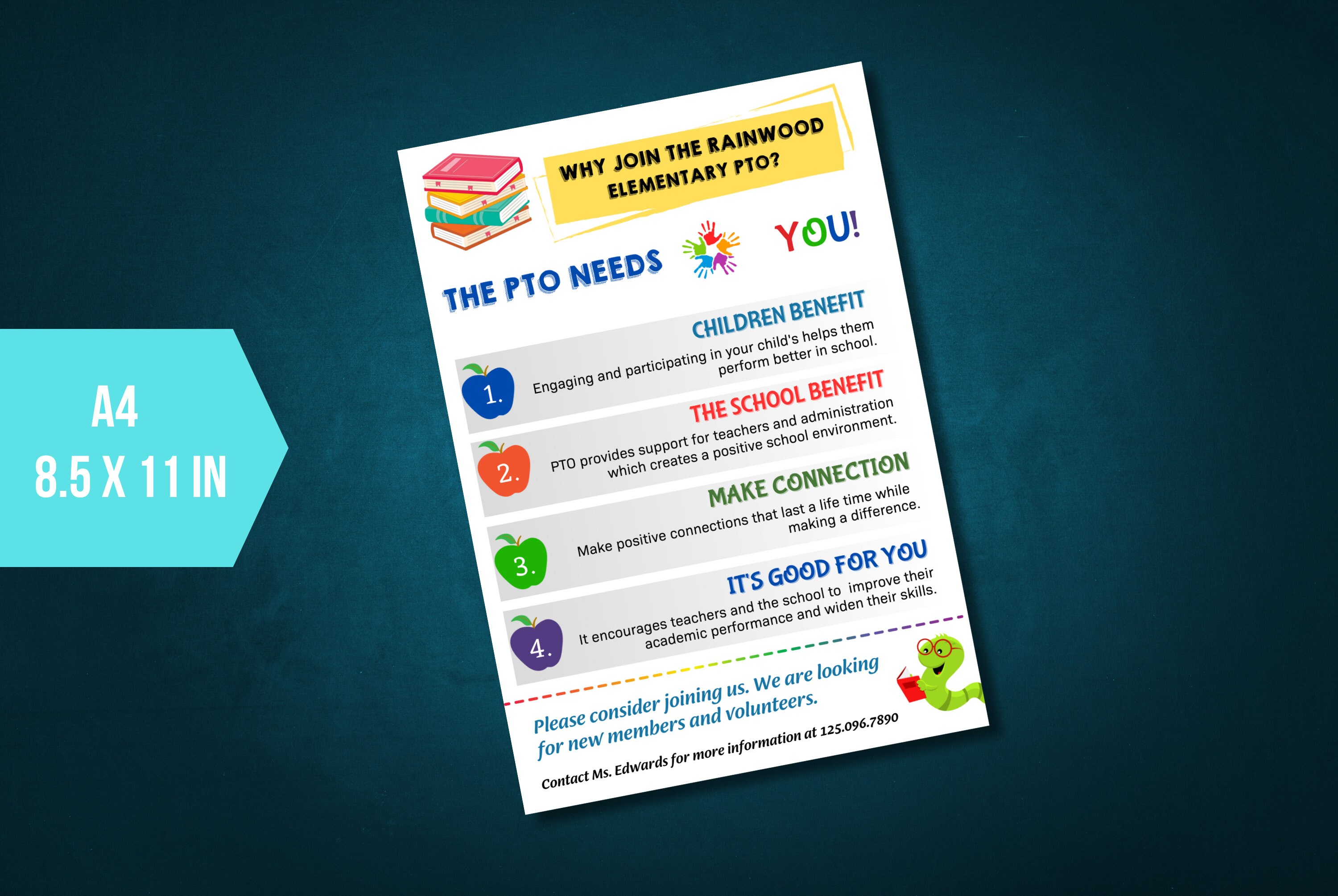 EDITABLE PTO PTA Recruitment Flyer Join Pto/pta Parent - Etsy