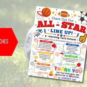 EDIATABLE All Star Line up Teacher and Staff Appreciation Week ...